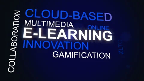 E-learning word cloud animation, 4k | Stock Video | Pond5