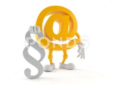 E-mail character with paragraph symbol: Royalty Free #130527778