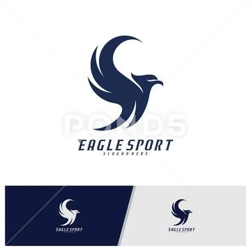 Eagle logo design vector template. Sport Eagle logo concept vector ...