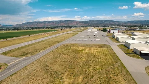 An eagle view of Heber City airport with... | Stock Video | Pond5