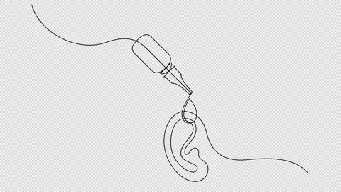 Ear drops continuous one line self drawi... | Stock Video | Pond5