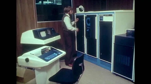 EARLY 1980s MAINFRAME COMPUTER / MAGNETI... | Stock Video | Pond5