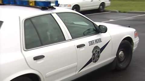 EARLY 2000 WASHINGTON STATE PATROL CAR D... | Stock Video | Pond5