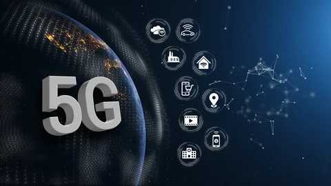 Earth 5G Network iot Internet of Things ... | Stock Video | Pond5