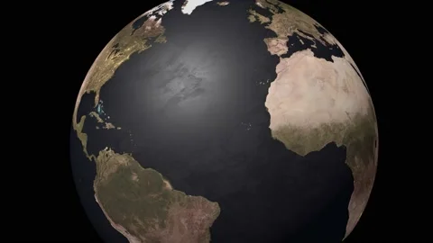 Earth black background space 3DCG digita... | Stock Video | Pond5