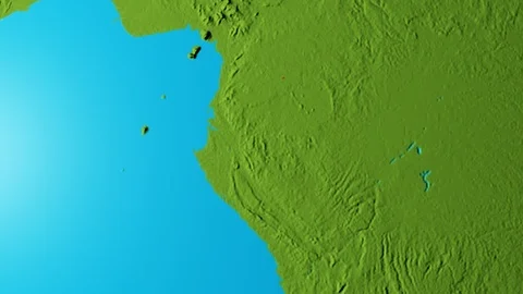 Earth with borders of Gabon graphic | Stock Video | Pond5