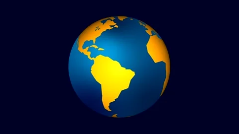 Earth cartoon animation. Rotating gradie... | Stock Video | Pond5