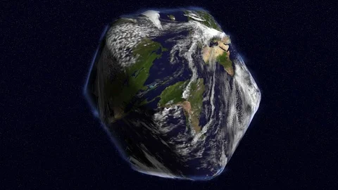 Earth Cube with Atmosphere as Seen from ... | Stock Video | Pond5