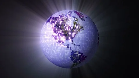 Earth Disco Ball Animation, Rendering, B... | Stock Video | Pond5