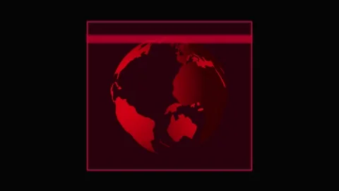 Earth globe animation red globe horizont... | Stock Video | Pond5