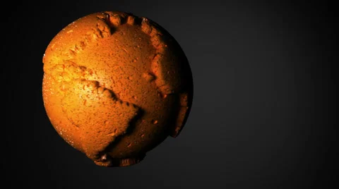 Earth globe cheese rotate animation | Stock Video | Pond5