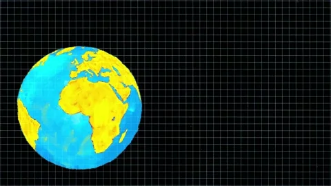 Earth globe crayon drawing pulsing on da... | Stock Video | Pond5