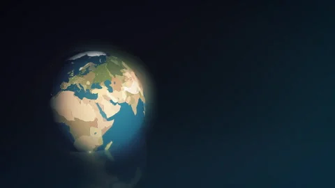 Earth globe emerges from a black mirrore... | Stock Video | Pond5