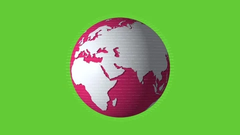 Earth globe green screen loop animation ... | Stock Video | Pond5