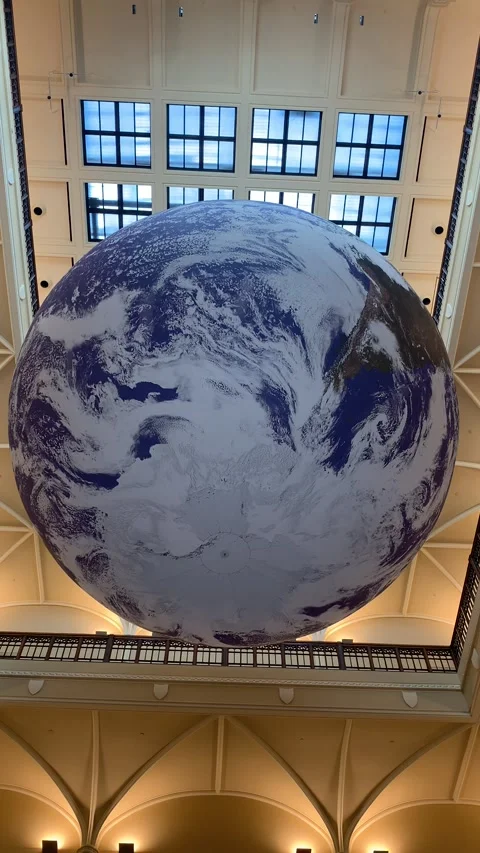 Earth Globe inside Museum | Stock Video | Pond5