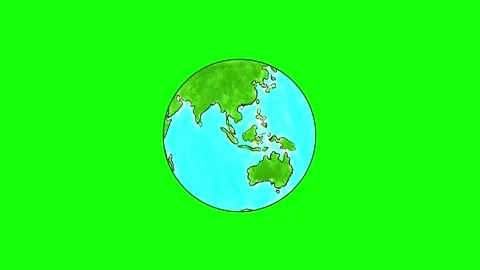 Earth Globe Rotating Loop Animation on G... | Stock Video | Pond5