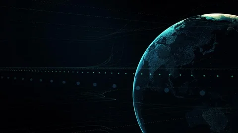 Earth globe with transparent night map o... | Stock Video | Pond5