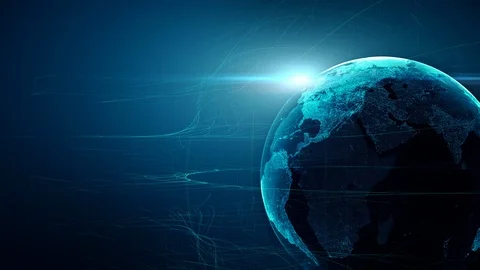 Earth globe with transparent night map o... | Stock Video | Pond5