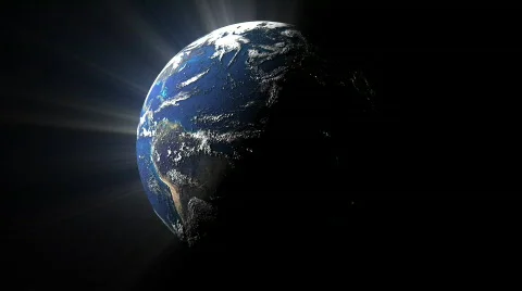 Earth with Light Beams Looping Backgroun... | Stock Video | Pond5