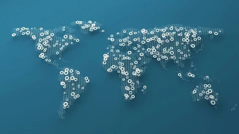 Earth Map, 3d Animation 4k | Stock Video | Pond5