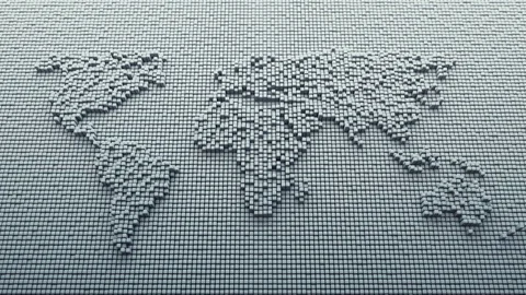 Earth Map, 3d Loopable Animation 4k | Stock Video | Pond5