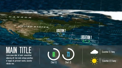 Earth Map and Infographics ~ After Effects #106359209