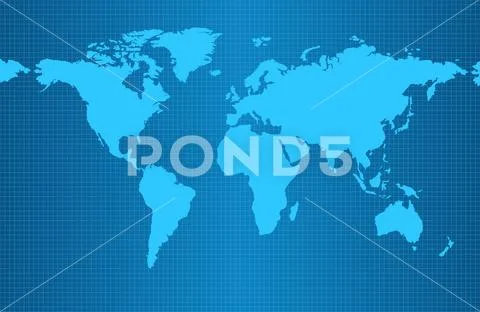 Earth map on blue gradient background ~ Clip Art #71765935