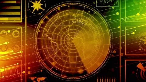 Earth map radar animation. | Stock Video | Pond5