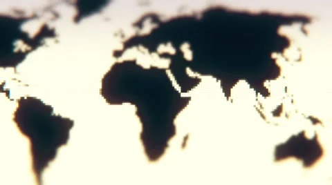 Earth map spinning with fixed pixel posi... | Stock Video | Pond5