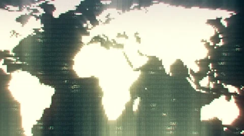 Earth map spinning with fixed pixel posi... | Stock Video | Pond5