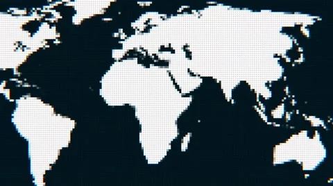 Earth map spinning with fixed pixel posi... | Stock Video | Pond5