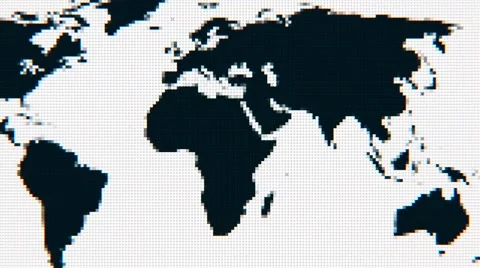 Earth map spinning with fixed pixel posi... | Stock Video | Pond5