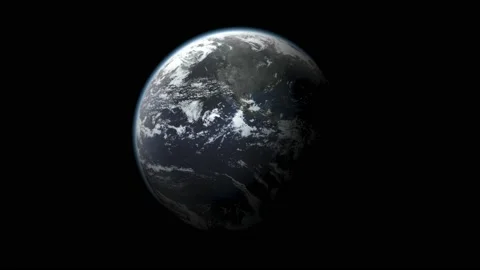 Earth realistic slow rotation on axis in... | Stock Video | Pond5