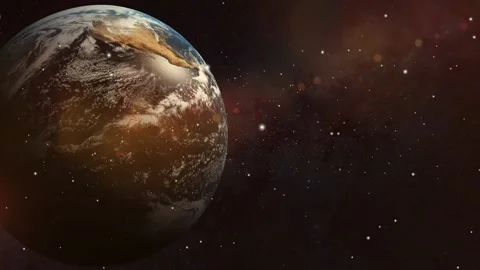 the earth rotates in the solar system of... | Stock Video | Pond5