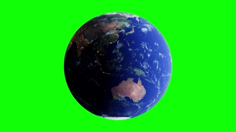 The Earth Rotating on green screen chrom... | Stock Video | Pond5