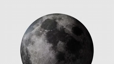 Earth satellite Moon with alpha channel ... | Stock Video | Pond5