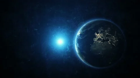 Earth from space. 4K rotating animation.... | Stock Video | Pond5