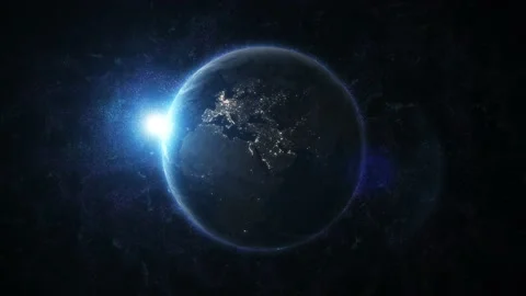 Earth from space. 4K rotating animation.... | Stock Video | Pond5