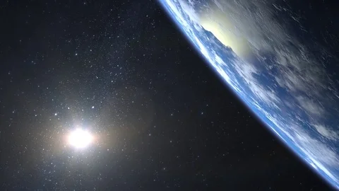 Earth from space. Flight under the Earth... | Stock Video | Pond5