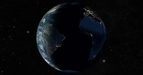 Earth From Space Night To Day Transition... | Stock Video | Pond5