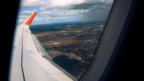 Airplane Window View Stock Video Footage | Royalty Free Airplane Window ...