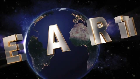 Earth title - the Earth from space showi... | Stock Video | Pond5
