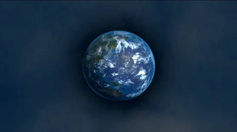 Earth zoom on a background of clouds | Stock Video | Pond5