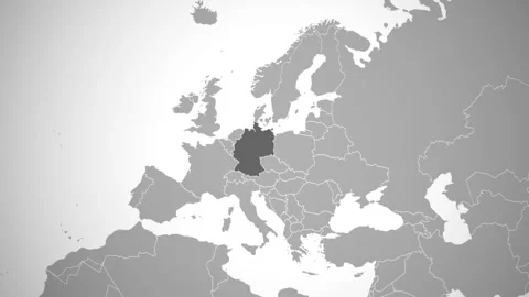 Earth Zoom to Germany and Green Screen | Stock Video | Pond5