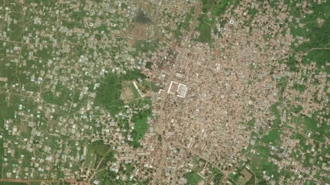 Earth zoom in from space to Atebubu, Gha... | Stock Video | Pond5