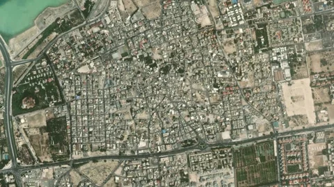 Earth zoom in from space to Diraz, Bahra... | Stock Video | Pond5