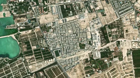 Earth zoom in from space to Hamala, Bahr... | Stock Video | Pond5