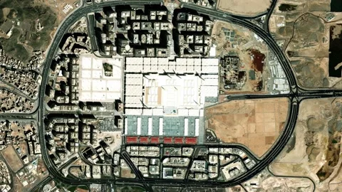 Earth zoom in from space to Medina, Saud... | Stock Video | Pond5