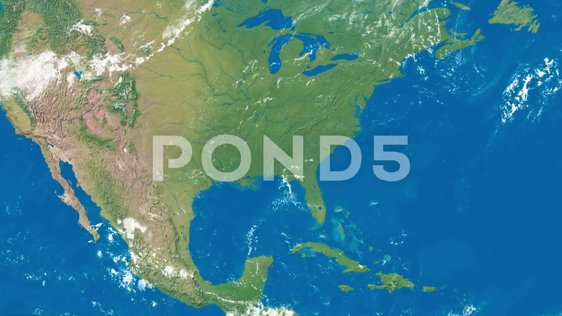 Satellite Map Of The United States Of America