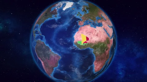 Earth Zooming on Mali And Burkina Faso H... | Stock Video | Pond5